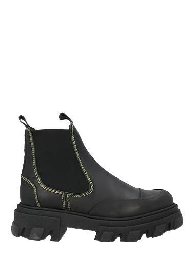 GANNI Chunky Elasticated Chelsea Boots - Black