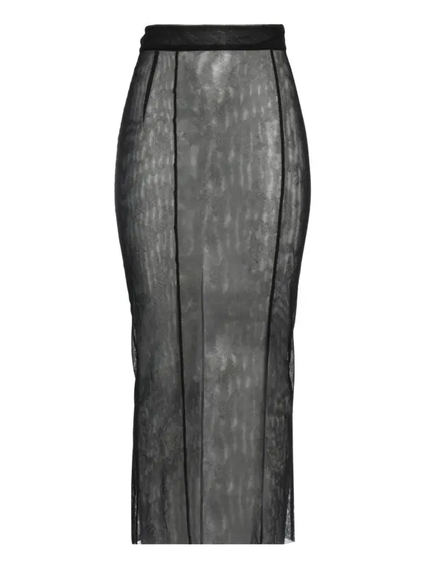 Dolce & Gabbana Tulle Midi Skirt - Black