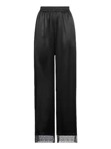 Burberry Satin Lace Trimmed Pants - Black
