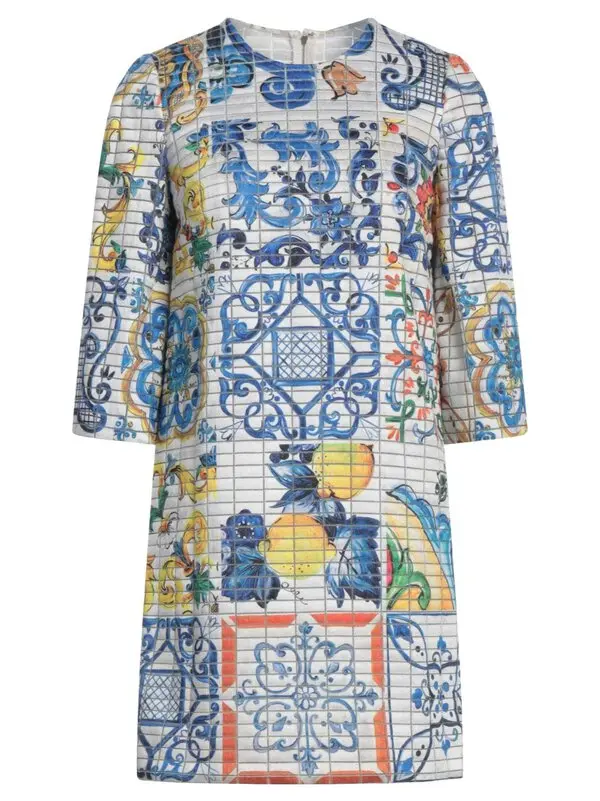 Dolce & Gabbana Floral Print Flared Dress - White