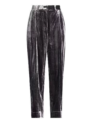 GANNI Velvet Tapered Trousers - Black