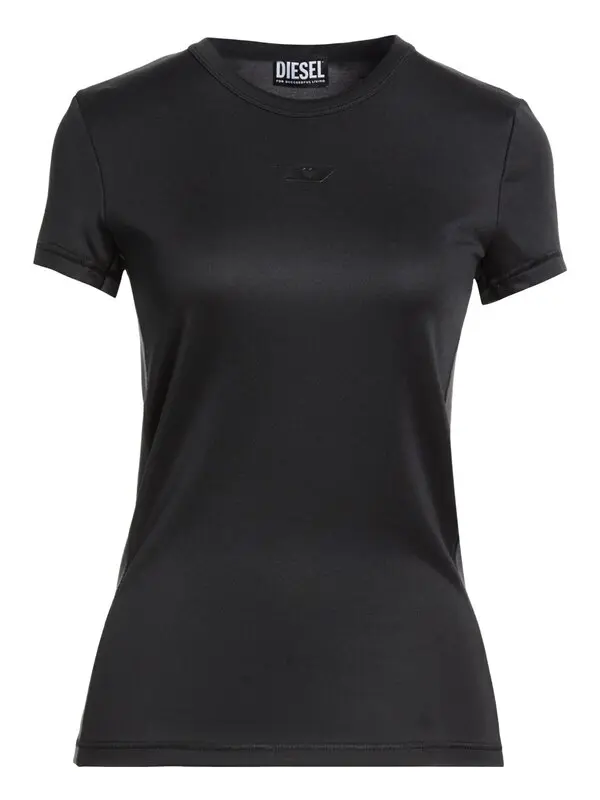 DIESEL® Two-tone Synthetic Jersey T-shirt - Black