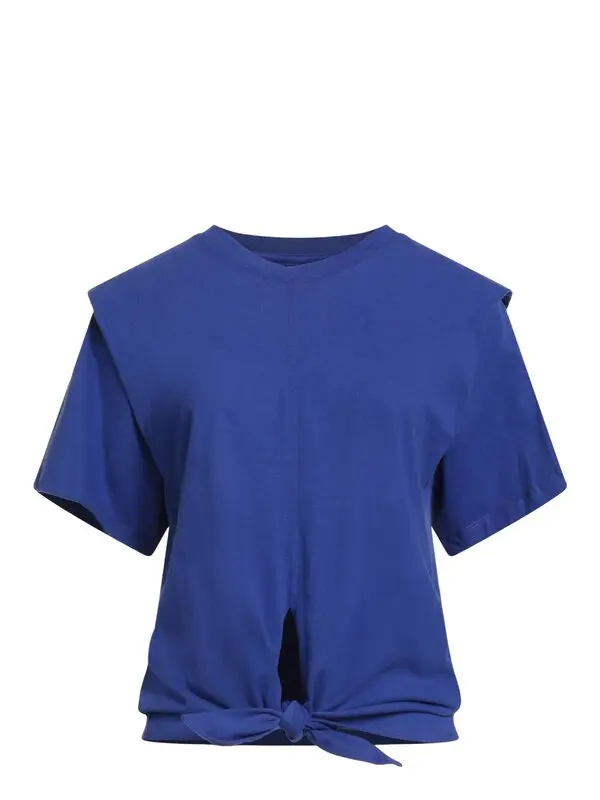 Isabel Marant Étoile Short Sleeve T-shirt With Front Knot Detail - Blue