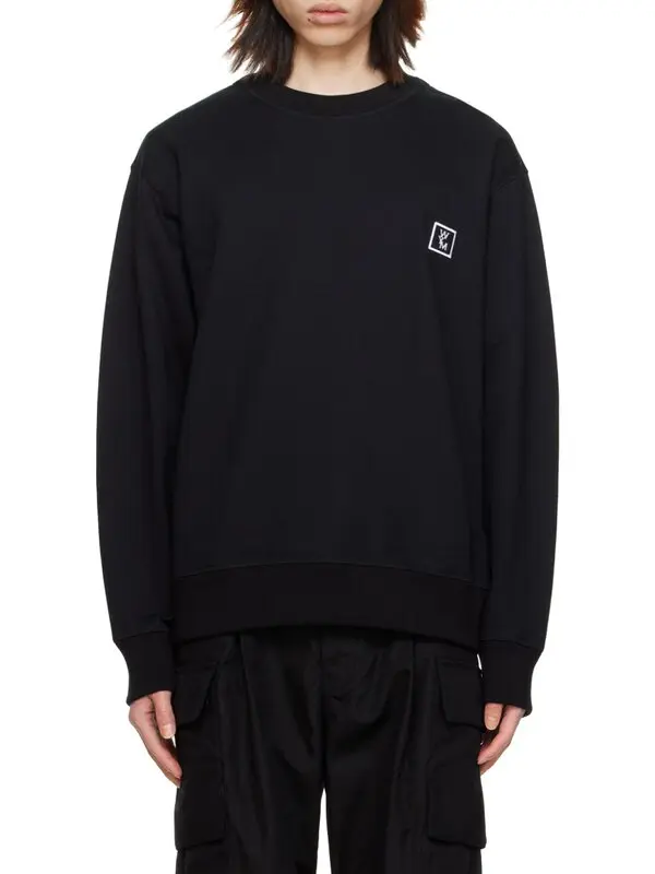 WOOYOUNGMI Round-necked Sweater With Embroidered Logo - Black