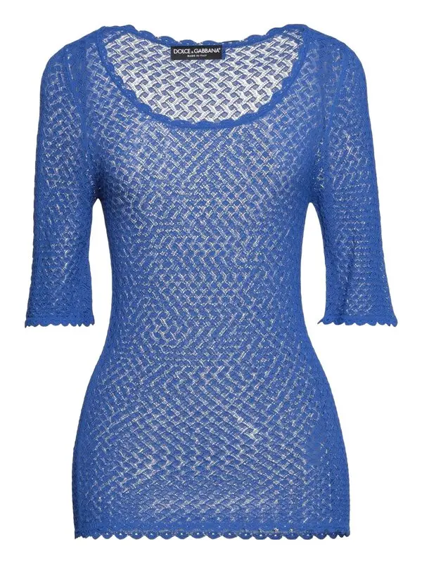 Dolce & Gabbana Fine Knit Pullover - Blue