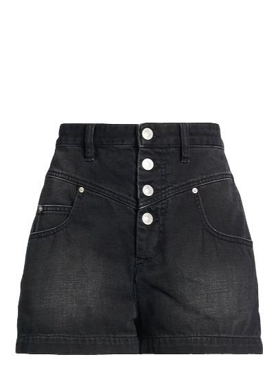 Isabel Marant Étoile Logo Denim Shorts - Black