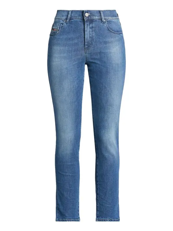 DIESEL® Straight-leg Faded Denim Jeans - Blue