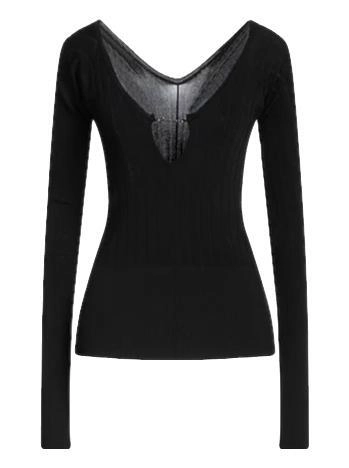 Jacquemus Plain Colour Knitted Lightweight Knit - Black