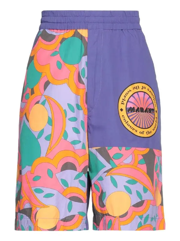 Isabel Marant Étoile Woven Printed Shorts - Purple