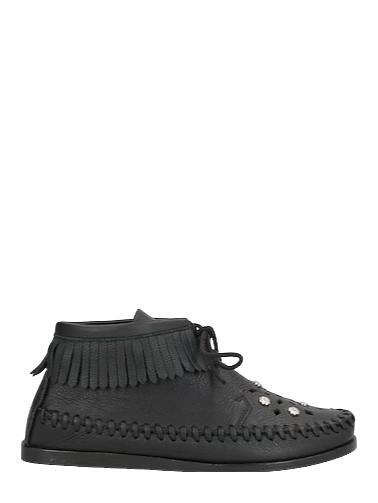 Isabel Marant Étoile Lace-up Ankle Boots With Tassels - Black