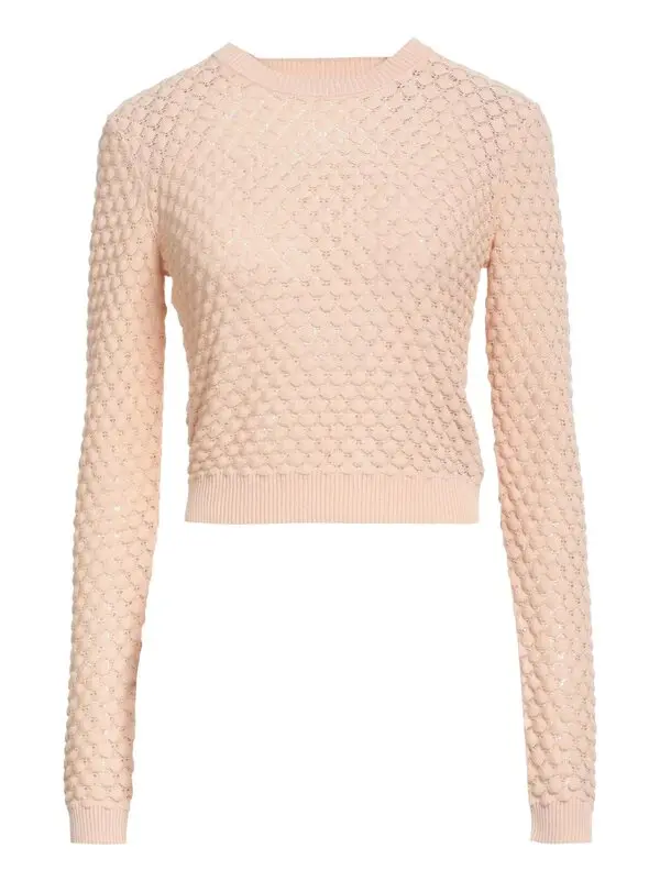 Chloé Long-sleeved Knitwear With Round Neck - Nude