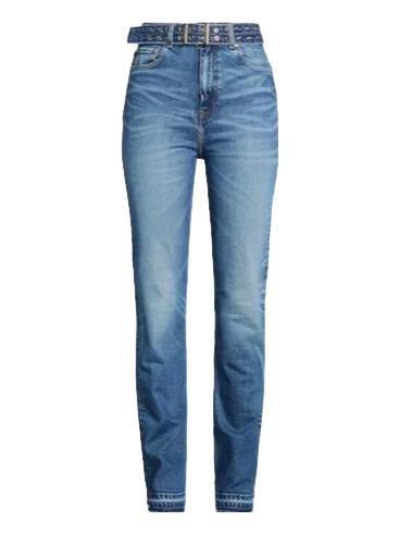 GANNI Straight-leg Jeans With Belt Detail - Blue
