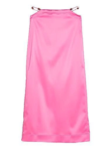 GANNI Slim Fit Slit Skirt - Pink