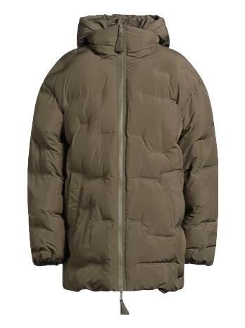 GANNI Hooded Down Jacket - Brown