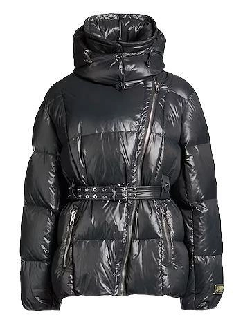 GANNI Quilted Down Jacket With Detachable Hood And Belt - Black