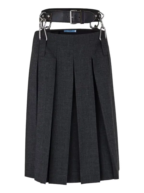 Prada Pleated Skirt - Black