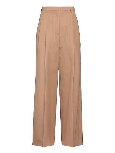 Burberry Wool Straight-leg Trousers - Nude
