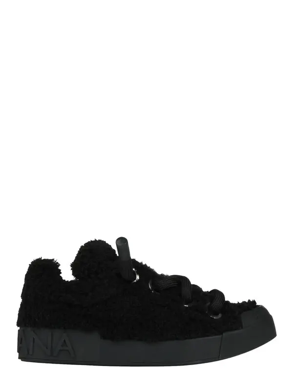 Dolce & Gabbana Low-top Bouclé Sneakers - Black
