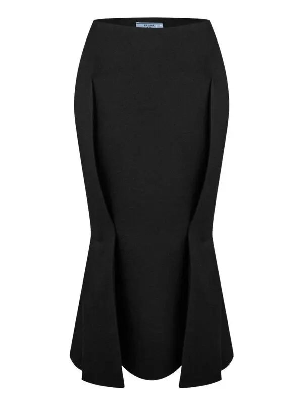 Prada Panelled Midi Skirt - Black