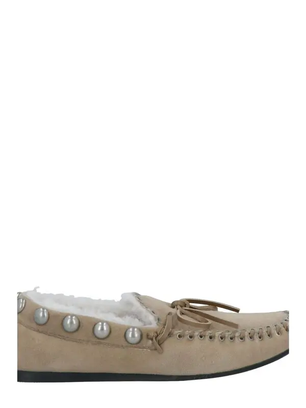 Isabel Marant Étoile Suede Loafers With Shearling Lining And Stud Detailing - Multicolor