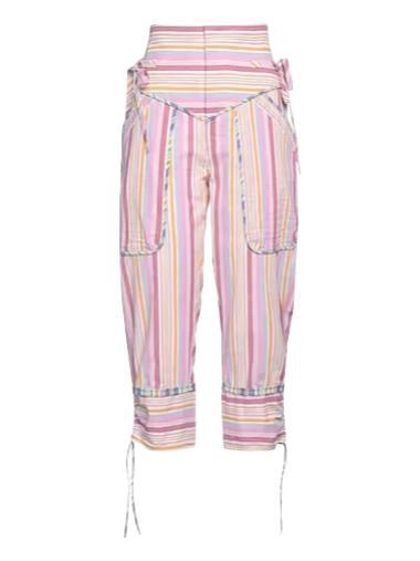 Isabel Marant Étoile Striped Drawstring Hem Casual Pants - Pink