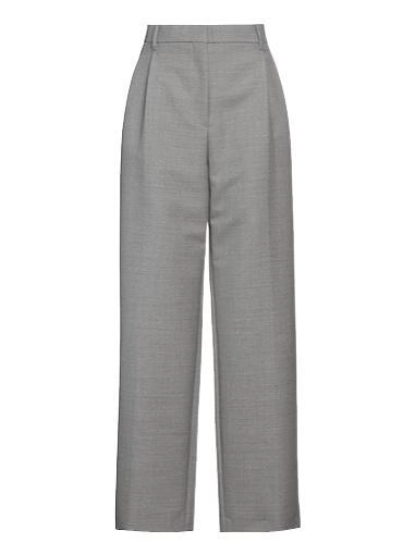 Burberry Wool Wide-leg Trousers - Gray
