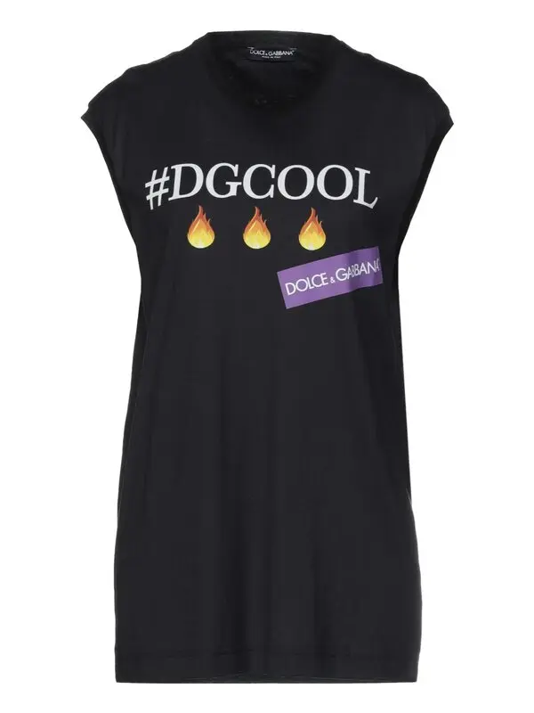 Dolce & Gabbana Printed Knit T-shirt - Black