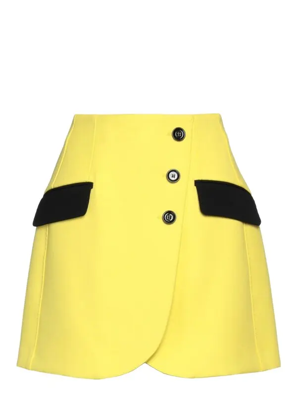 Dolce & Gabbana Color-blocked Flared Skirt - Yellow