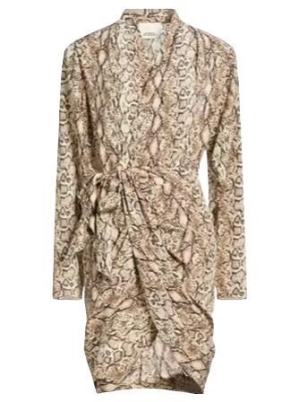 Isabel Marant Étoile Fitted Snake Print V-neck Dress - Nude