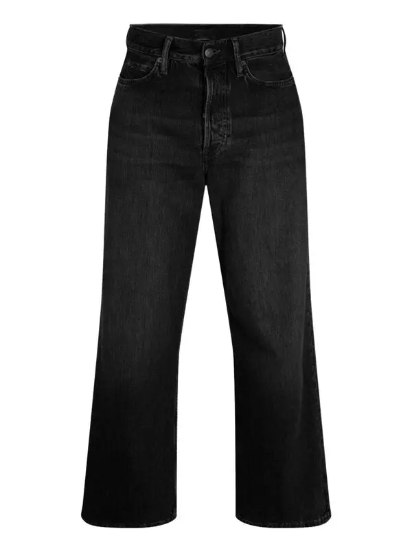 Acne Studios Four-pocket Wide-leg Denim Trousers - Black