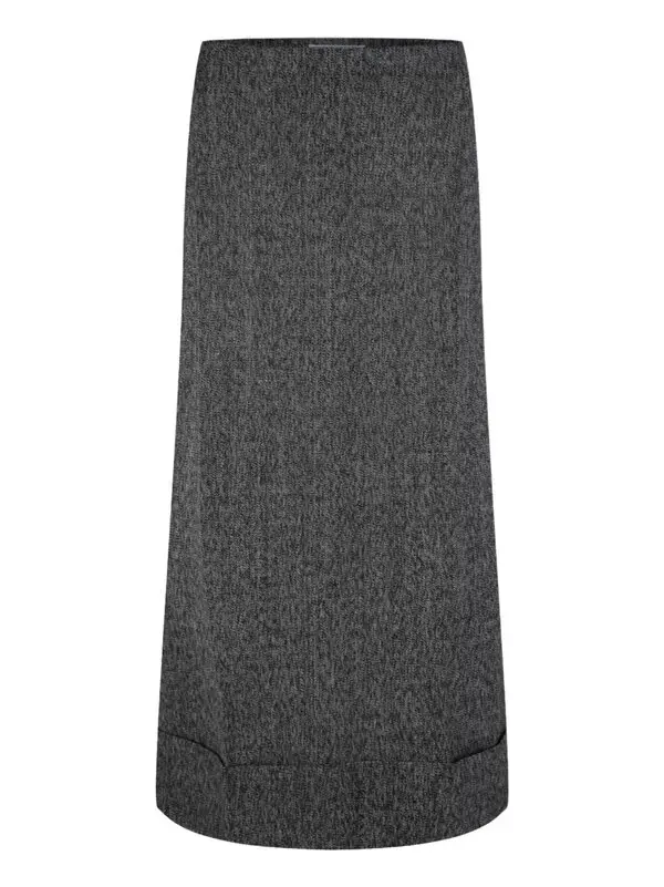 Prada Pleat Midi Skirt - Nero