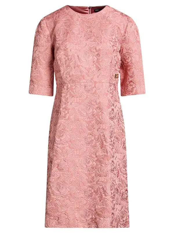 Dolce & Gabbana Jacquard Satin Dress - Pink