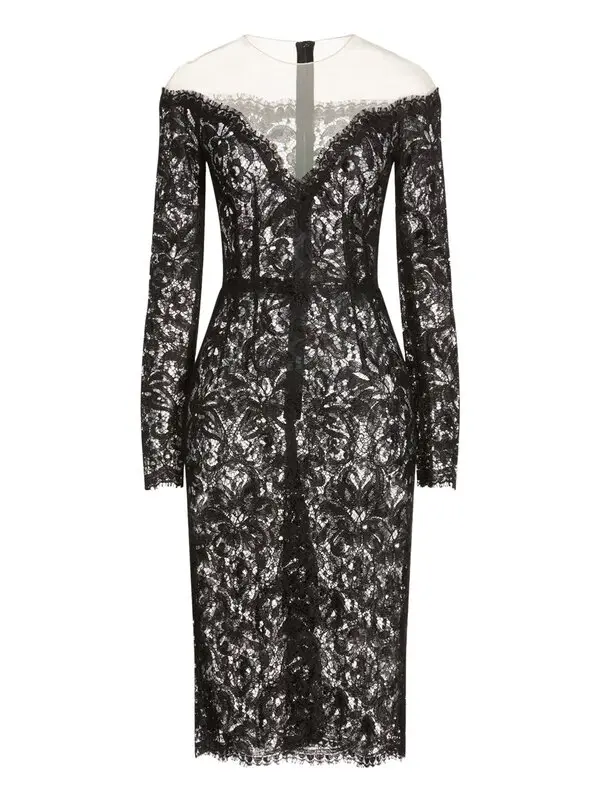 Dolce & Gabbana Lace And Tulle Dress - Black