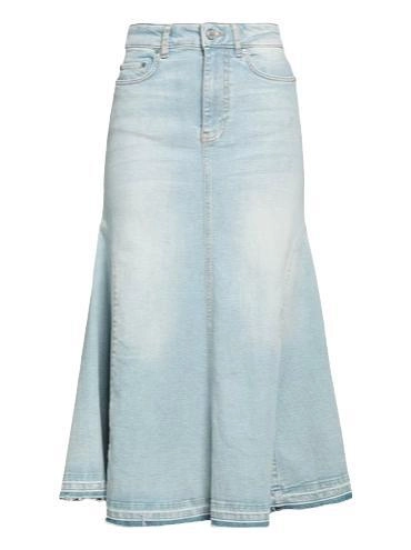 GANNI Denim Midi Skirt - Green