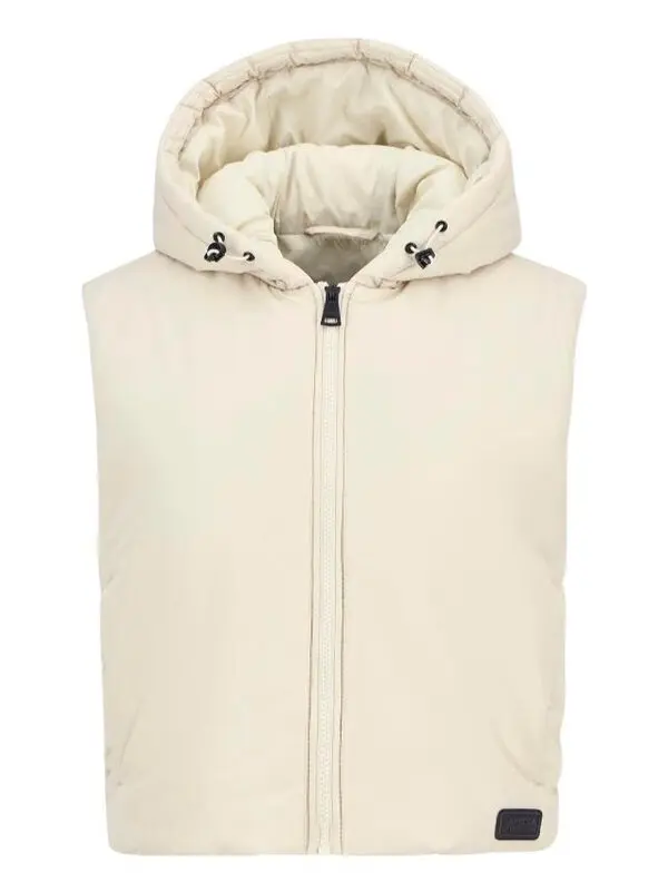 Barbour Sleeveless Puffer Vest With Hood - White