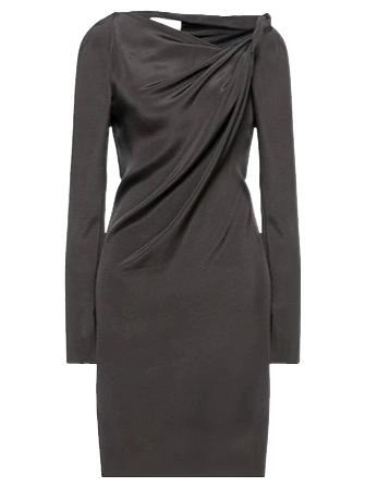 Sportmax Midi Dress With Draped Neckline - Black