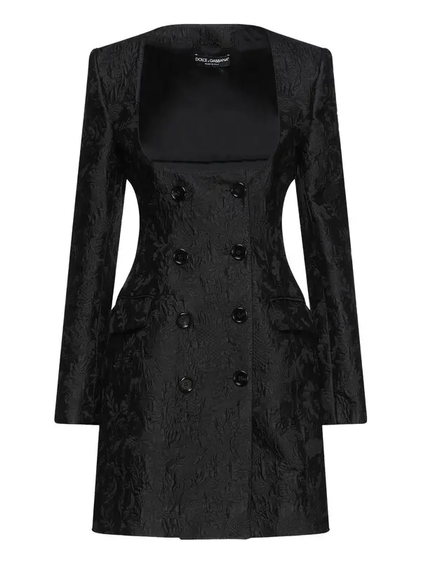 Dolce & Gabbana Jacquard Blazer Dress - Black