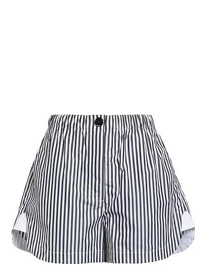 Sportmax Striped Woven Shorts - White