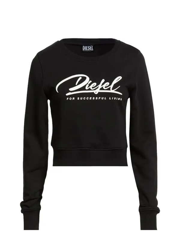 DIESEL® Plain Colour Long Sleeve Sweatshirt - Black