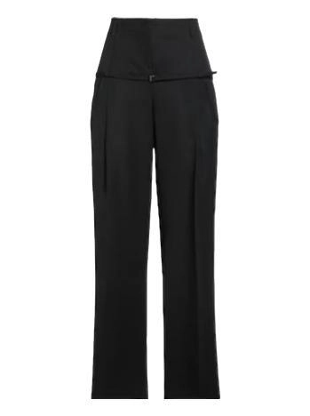 Jacquemus Wool Wide-leg Trousers - Black