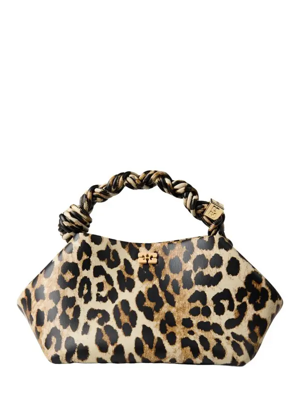 GANNI Leopard Print Hexagonal Crossbody Bag - Multicolor