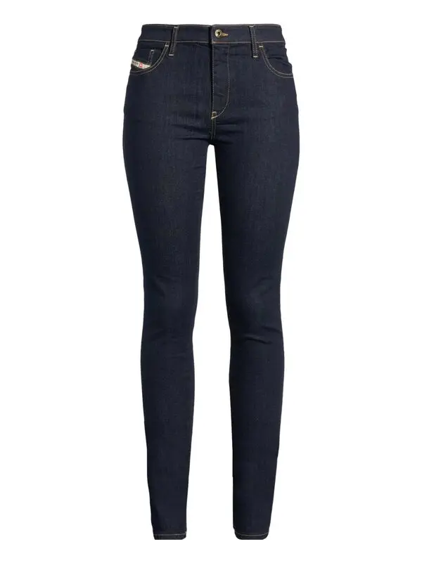 DIESEL® Skinzee Skinny Fit Dark Wash Denim Jeans - Black