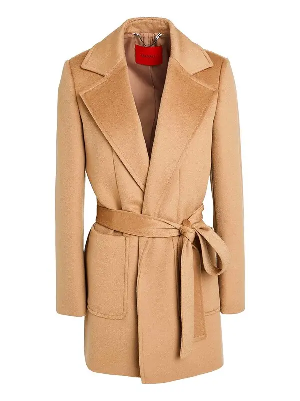 MAXCO. Max&co. Belted Collared Coat - Nude