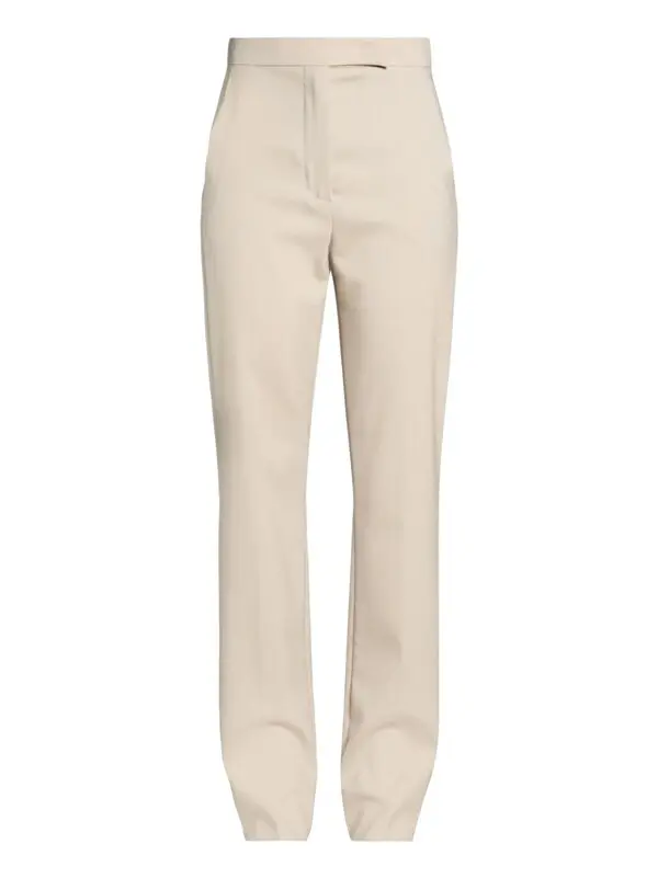 Max Mara Straight-leg Cool Wool Trousers - Nude