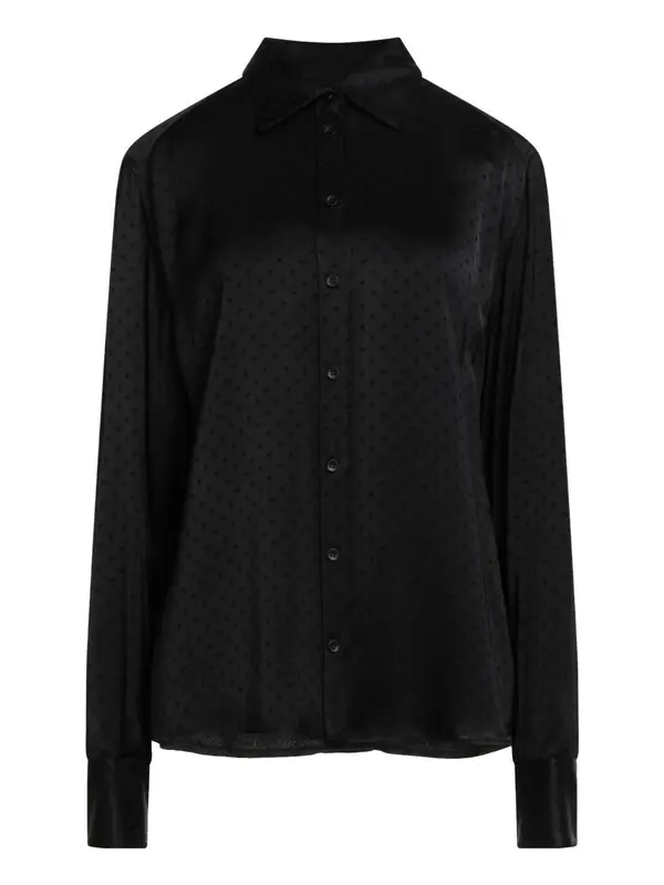 Dolce & Gabbana Polka Dot Satin Jacquard Shirt - Black
