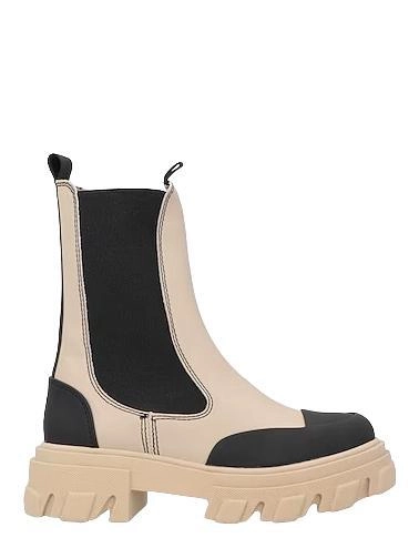 GANNI Two-tone Platform Boots - Nude