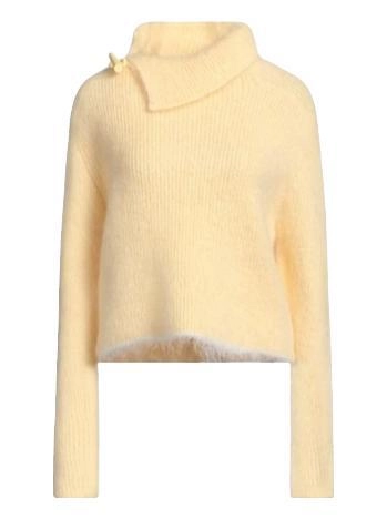 Jacquemus Lightweight Knit Sweater With Lapel Collar - Nude