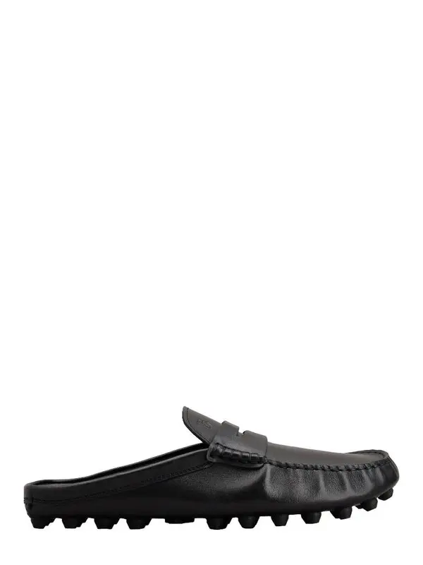 TOD'S Gommino Bubble Leather Mules - Black