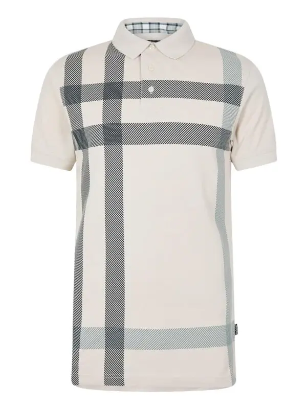 Barbour Blaine Tartan Short-sleeved Polo Shirt - White
