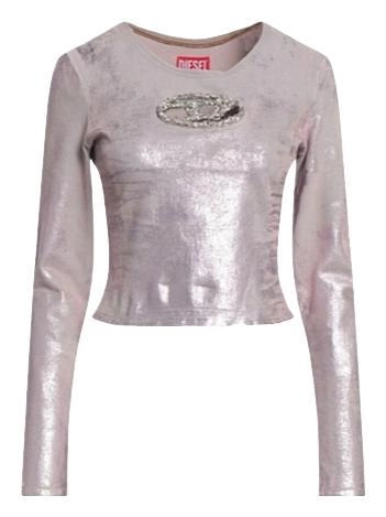 DIESEL® Embellished Long Sleeve Top - Gray